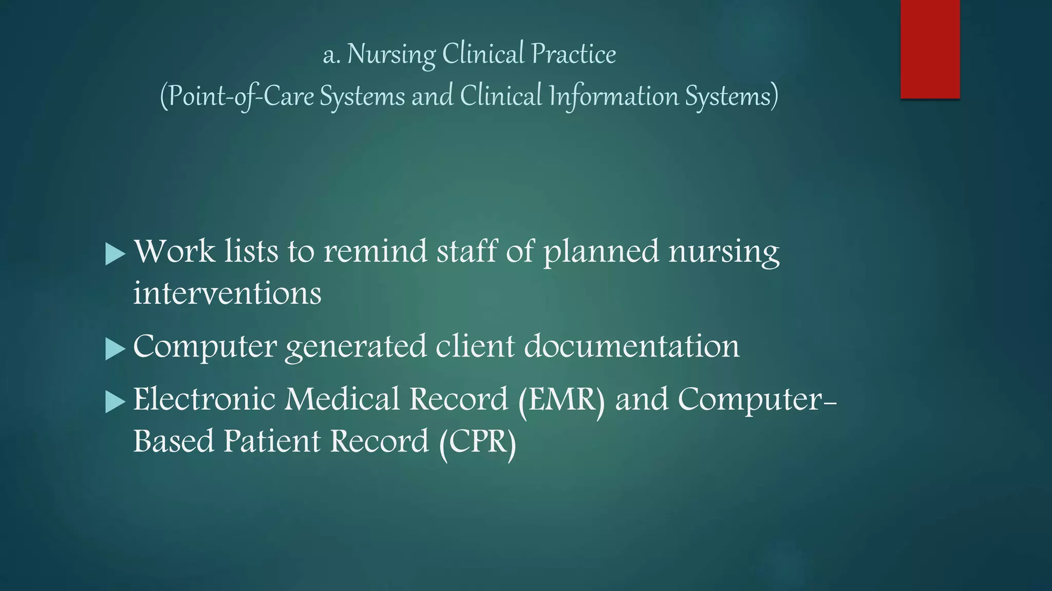 Application of nursing informatics | PPTX