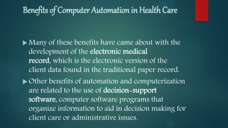 Application of nursing informatics | PPTX