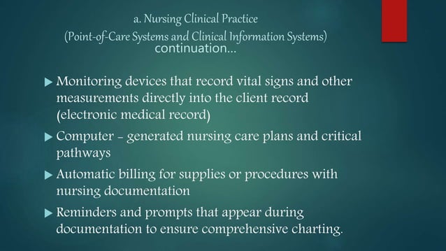 Application of nursing informatics | PPTX