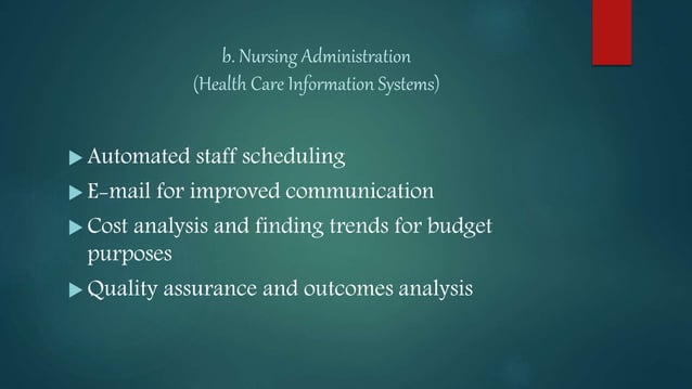 Application of nursing informatics | PPTX
