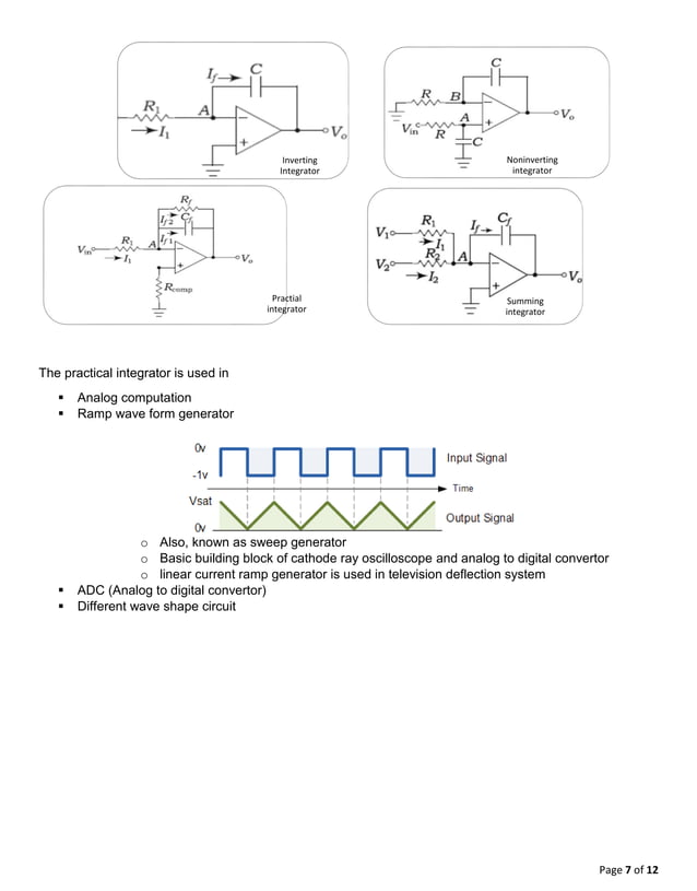 Application of operational amplifier | PDF