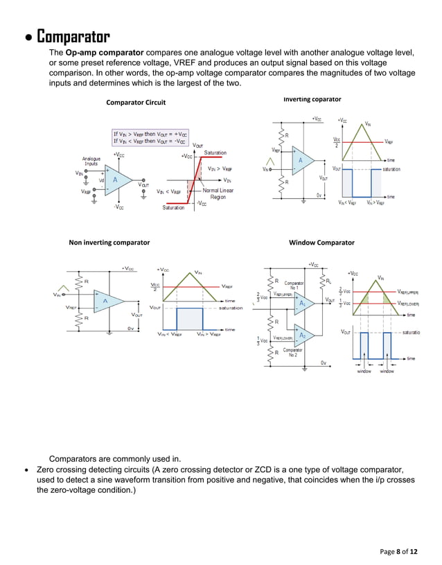 Application of operational amplifier | PDF