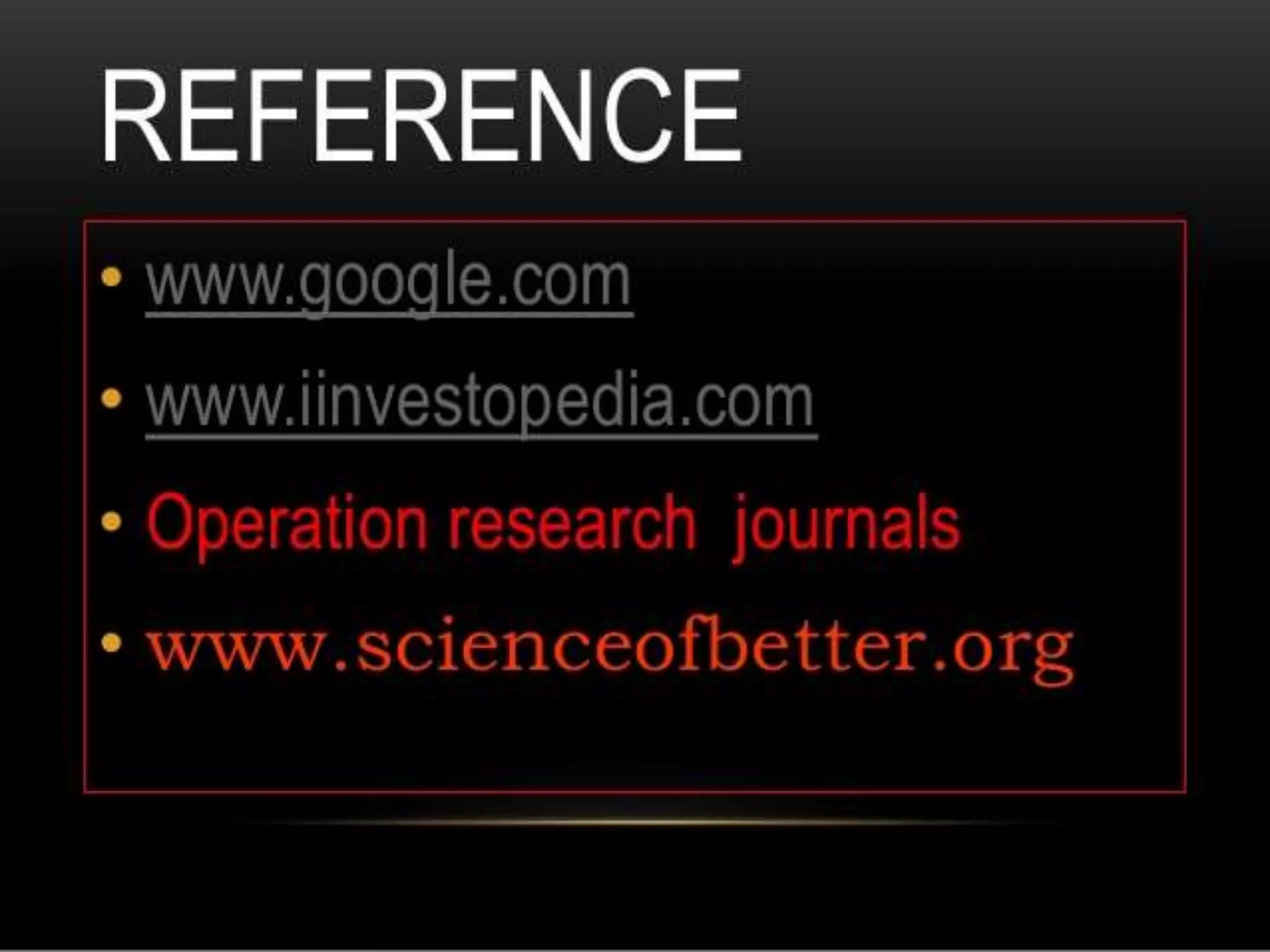 Application of Operations Research | PPTX