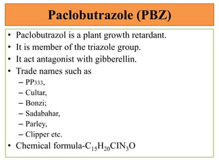 Application of paclobutrazol in fruit culture potential, panacea or ...