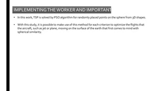 Application of particle swarm optimization in 3 dimensional travelling ...