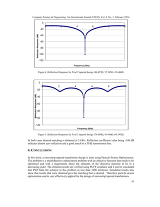 Application of particle swarm optimization to microwave tapered microstrip lines | PDF