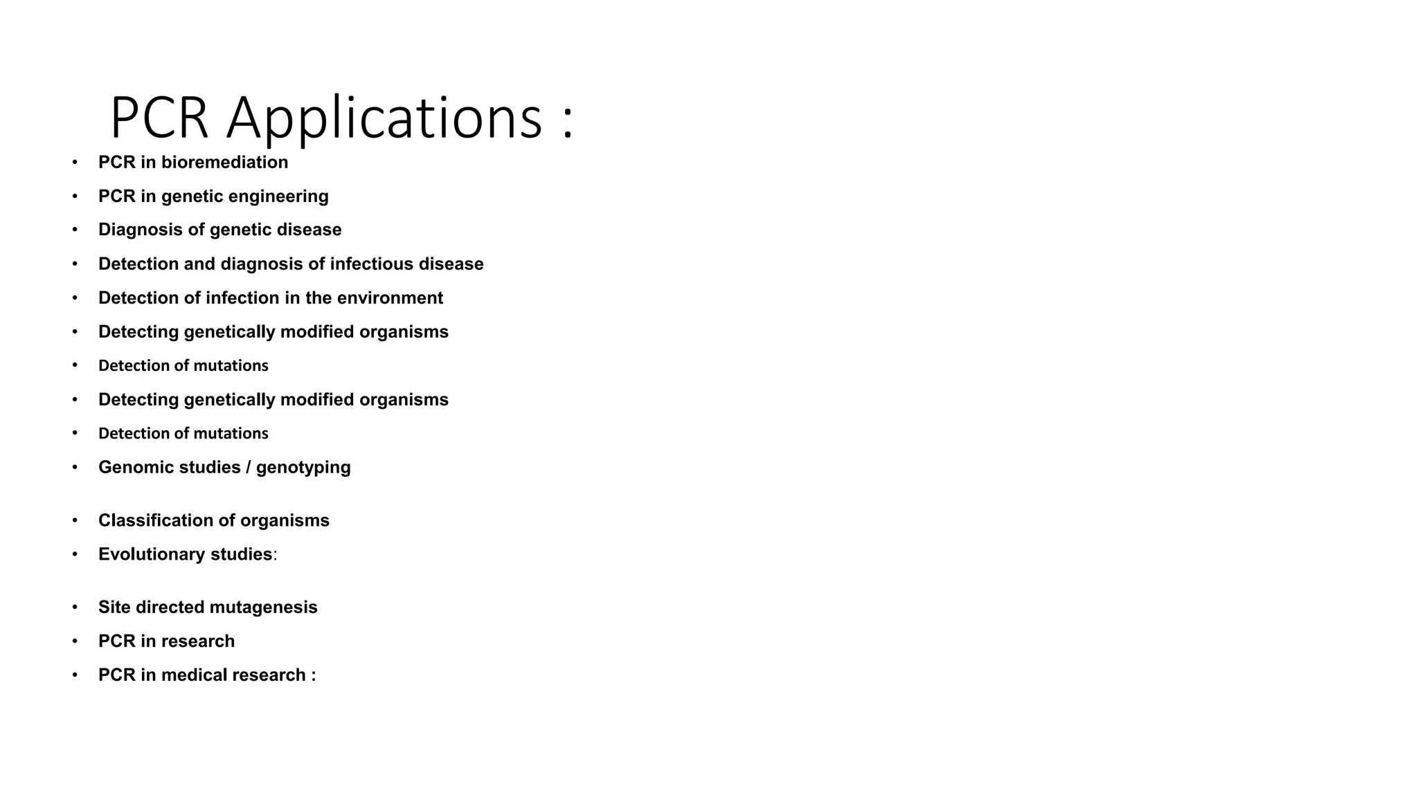 Application of pcr | PPTX