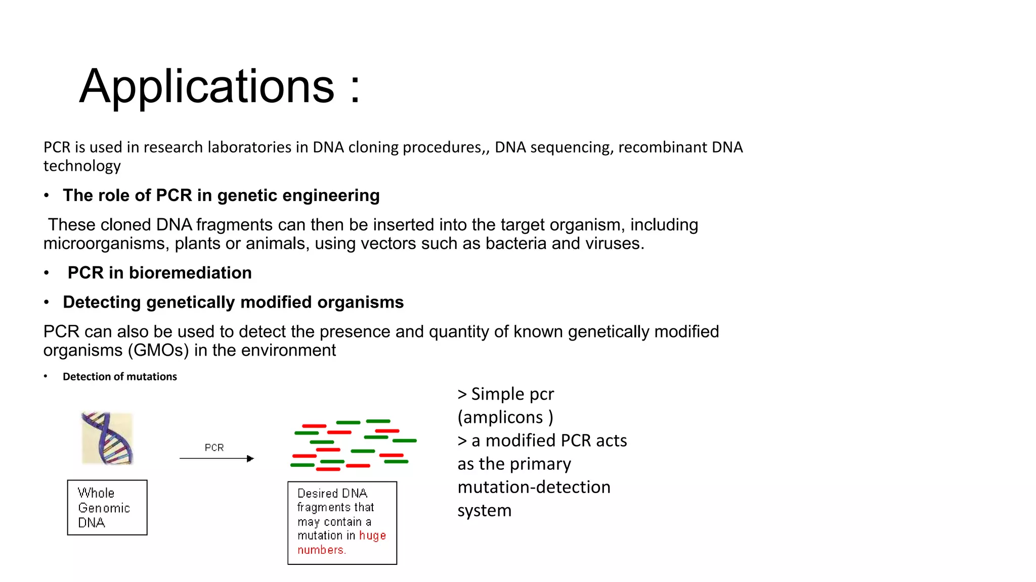 Application of pcr | PPTX