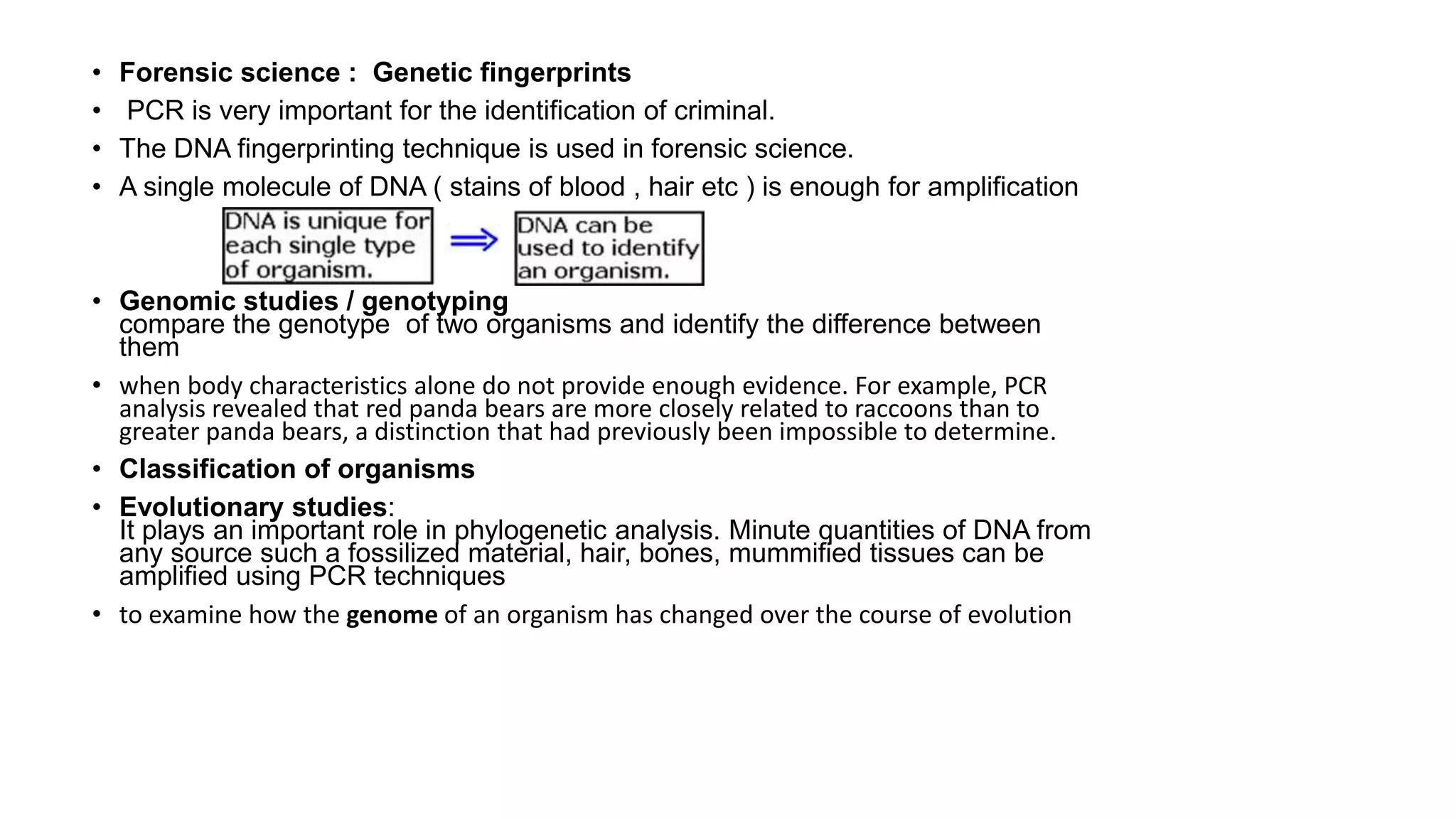 Application of pcr | PPTX