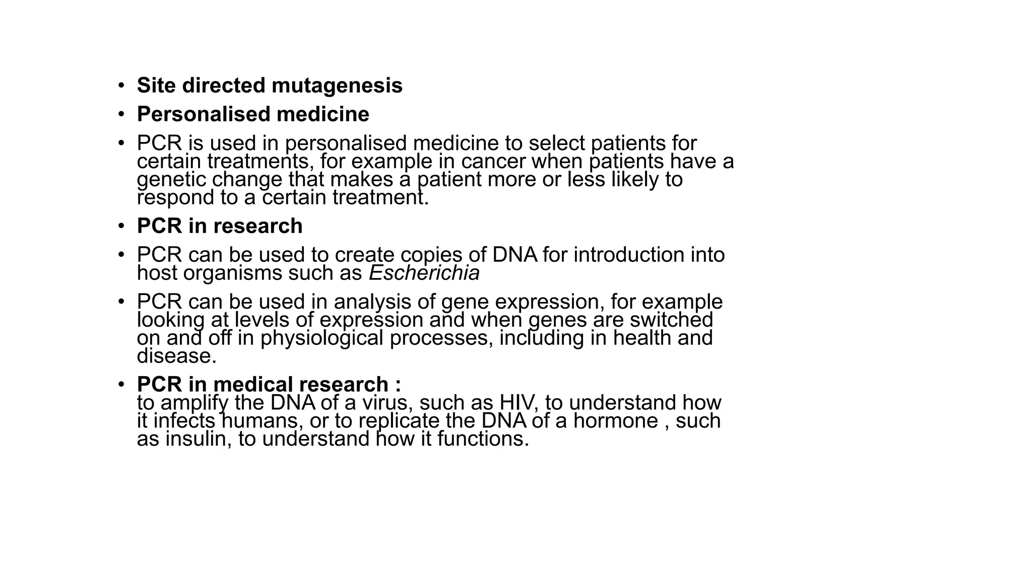 Application of pcr | PPTX