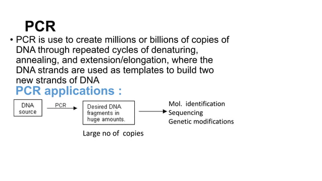 Application of pcr | PPTX