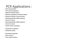 Application of pcr | PPTX