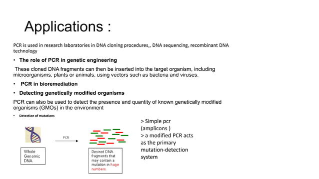 Application of pcr | PPTX