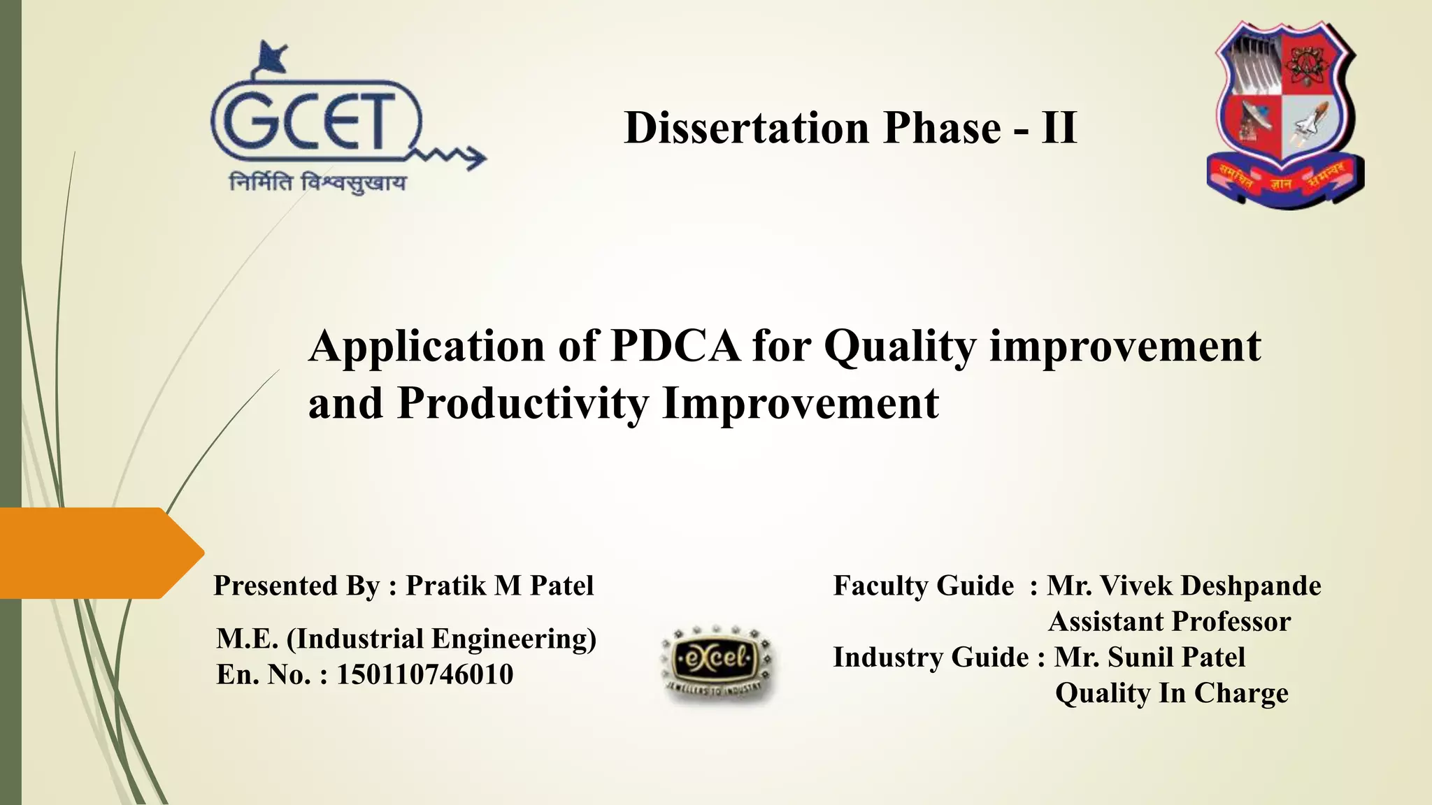 Application of pdca for dp2 | PPTX