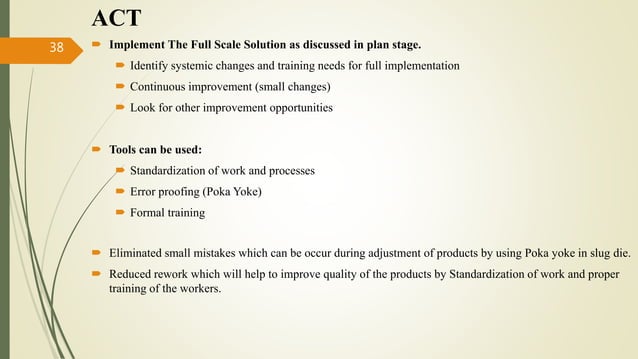 Application of pdca for dp2 | PPTX