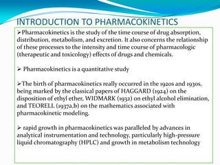 Application of pharmacokinetics