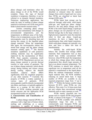 Application of Phase Change Materials in Textiles: A Review | PDF