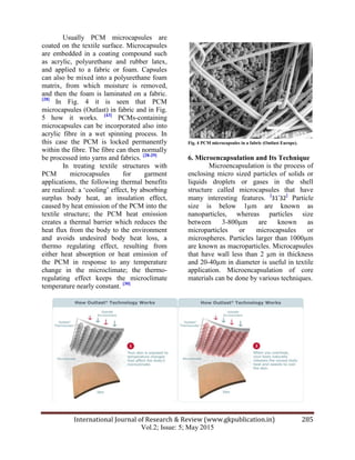 Application of Phase Change Materials in Textiles: A Review | PDF