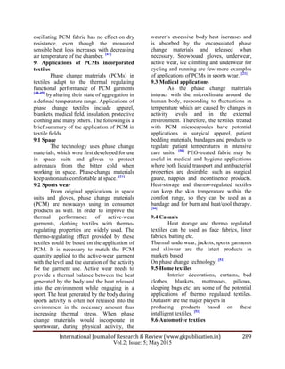 Application of Phase Change Materials in Textiles: A Review | PDF