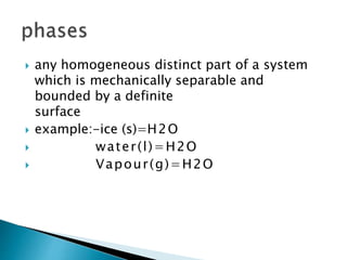Application of phase rule to three component system | PPTX