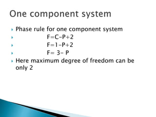 Application of phase rule to three component system | PPTX