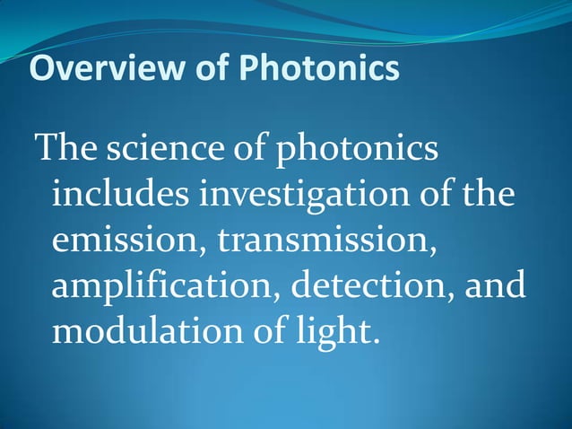 Photonics | PPTX
