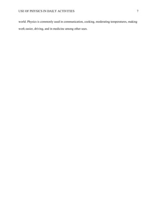 Application of physics | DOC