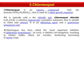 Application of plant growth regulators in agriculture | PPTX