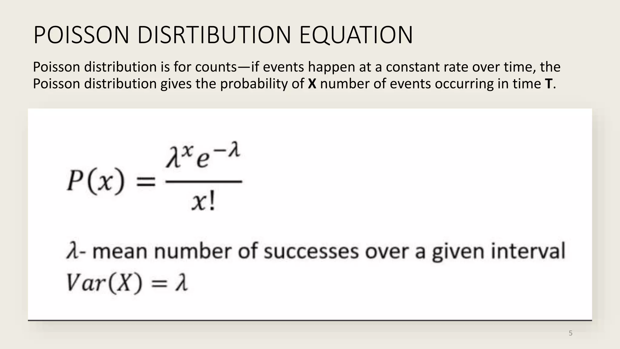 APPLICATION OF POISSON DISTRIBUTION | PPTX