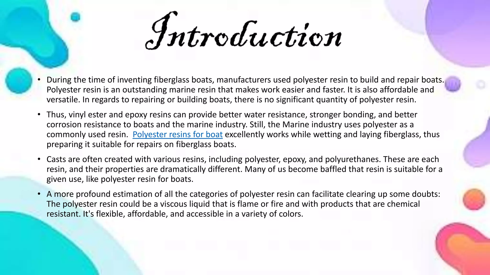 How to enhance with polyester resin? | PPTX