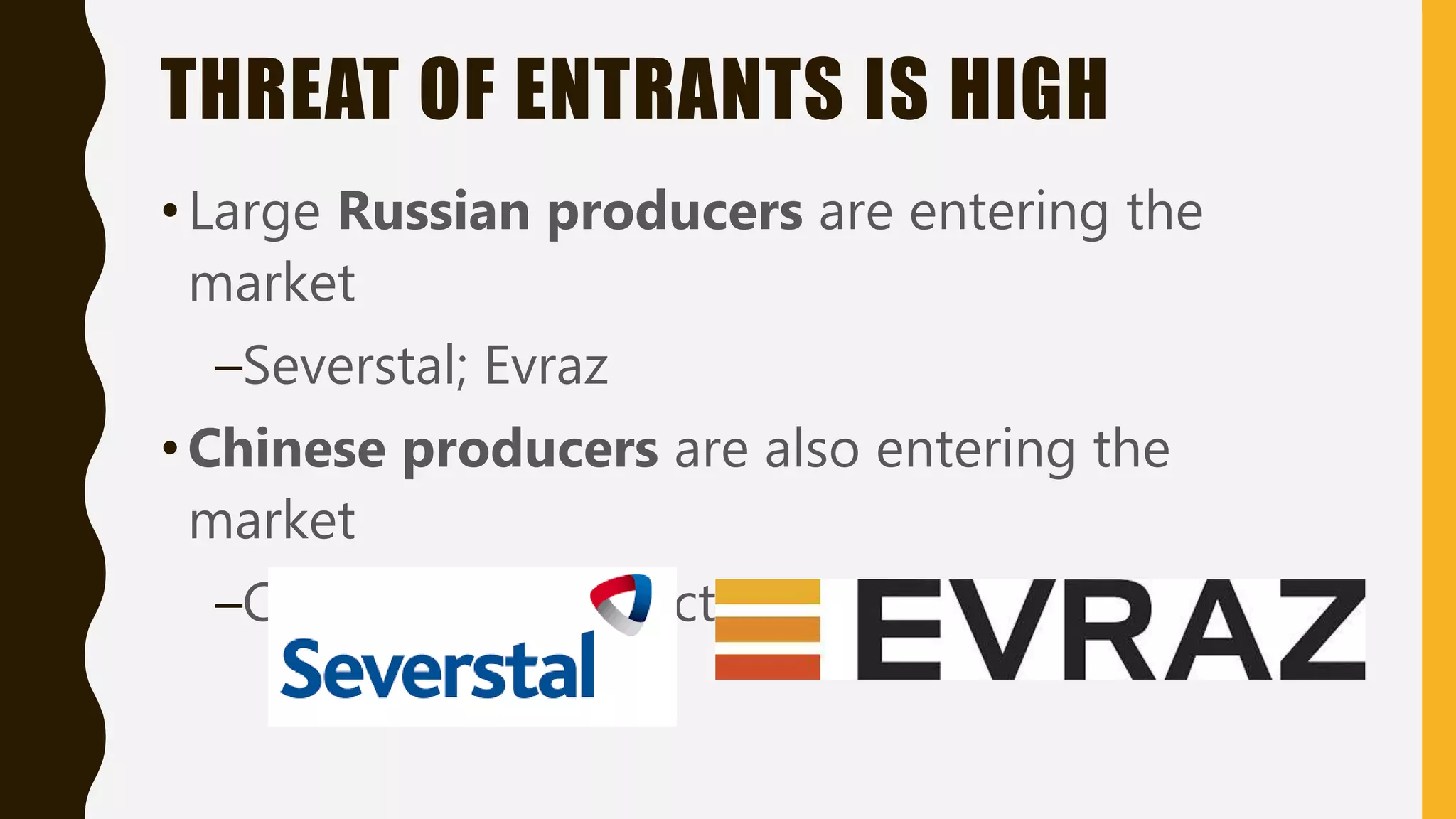 Application of porter analysis to steel industry jeet | PPT
