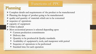 Application of PPC for Electronic Manufacturing Company | PPT