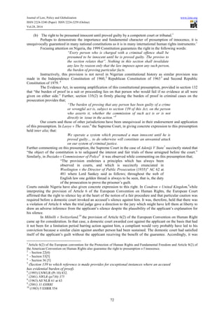 Application of presumption of innocence in nigeria | PDF | Crime ...