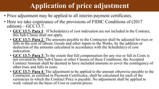 Application of price adjustment in civil works contract | PPTX