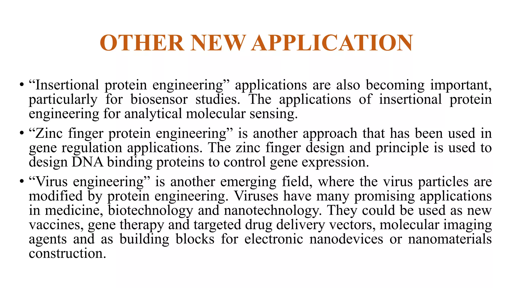 Application of protein engineering | PDF