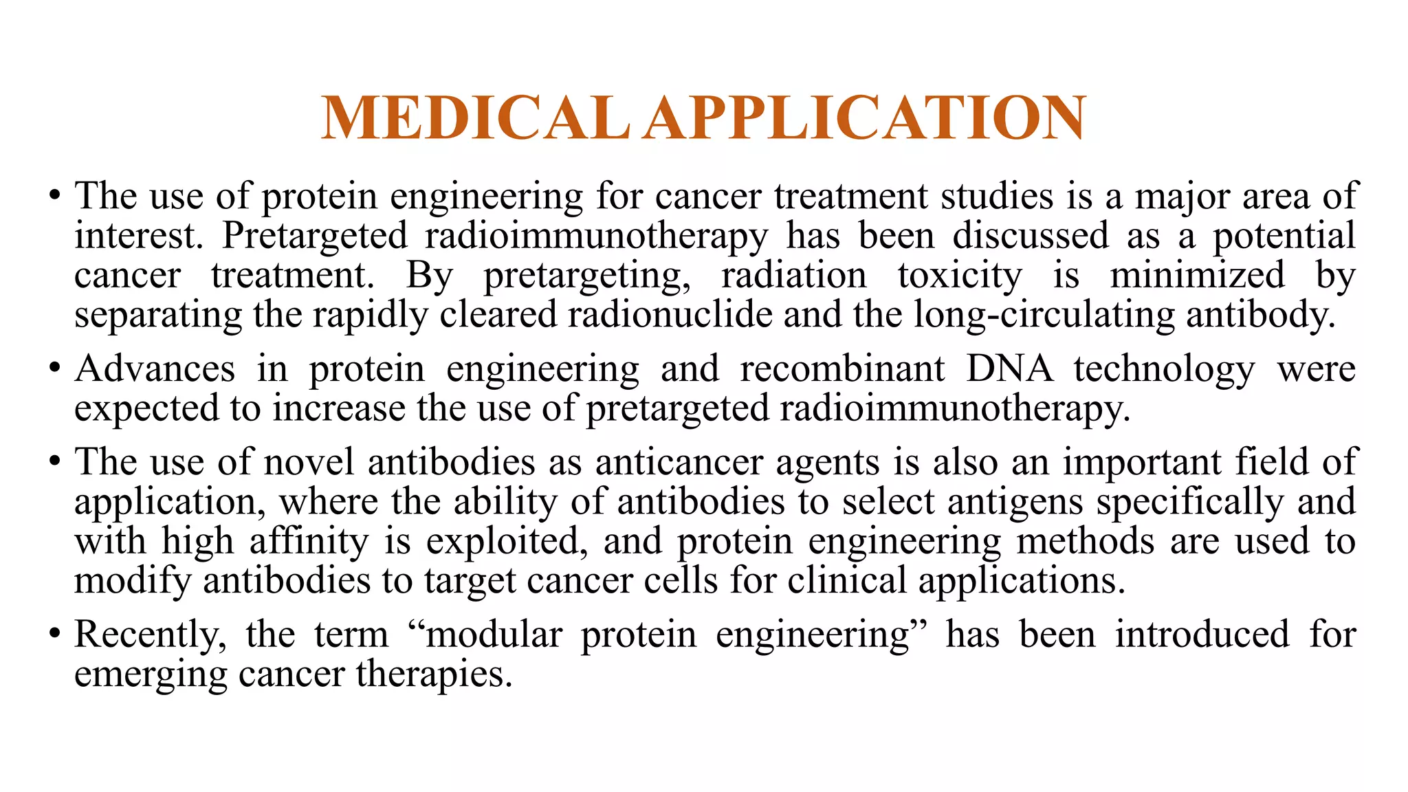 Application of protein engineering | PDF
