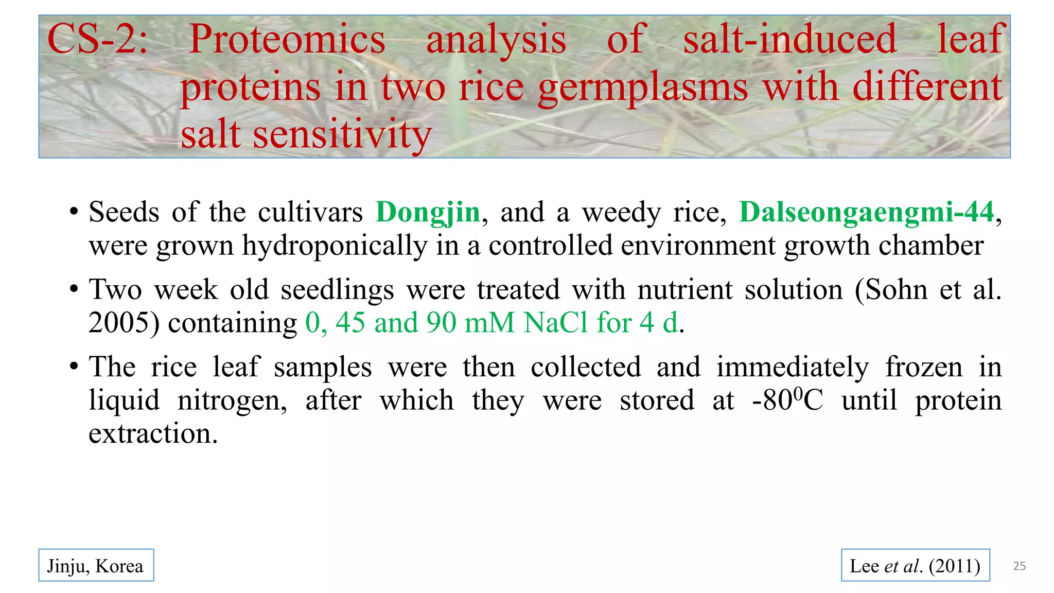 Application of proteomics for identification of abiotic stress tolerance in cereal crops | PPTX