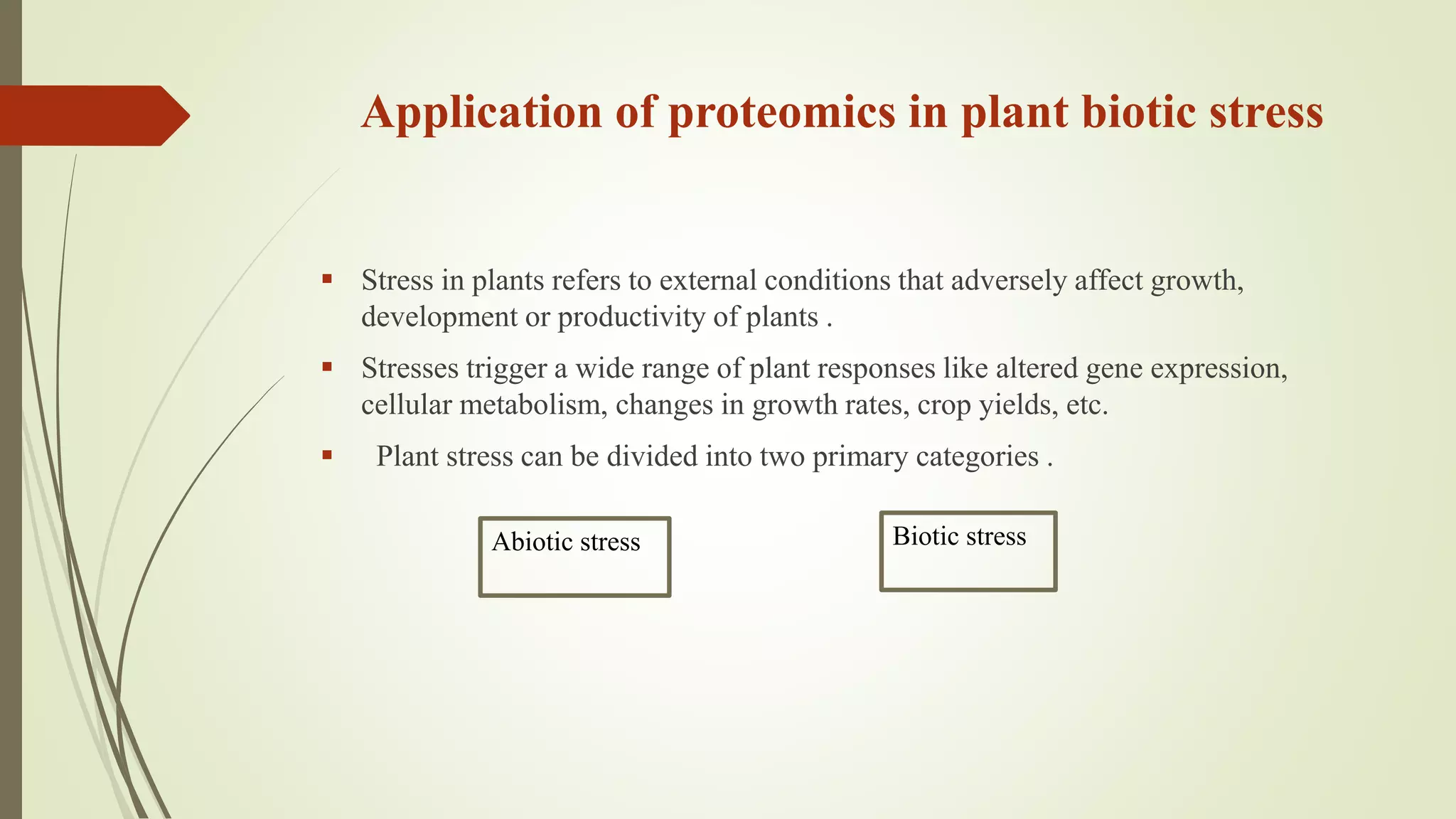 Applications of Proteomics in plant biotic stress | PPT