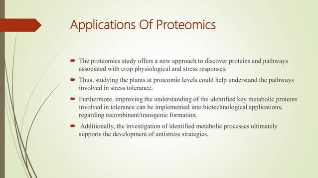 Applications of Proteomics in plant biotic stress | PPT