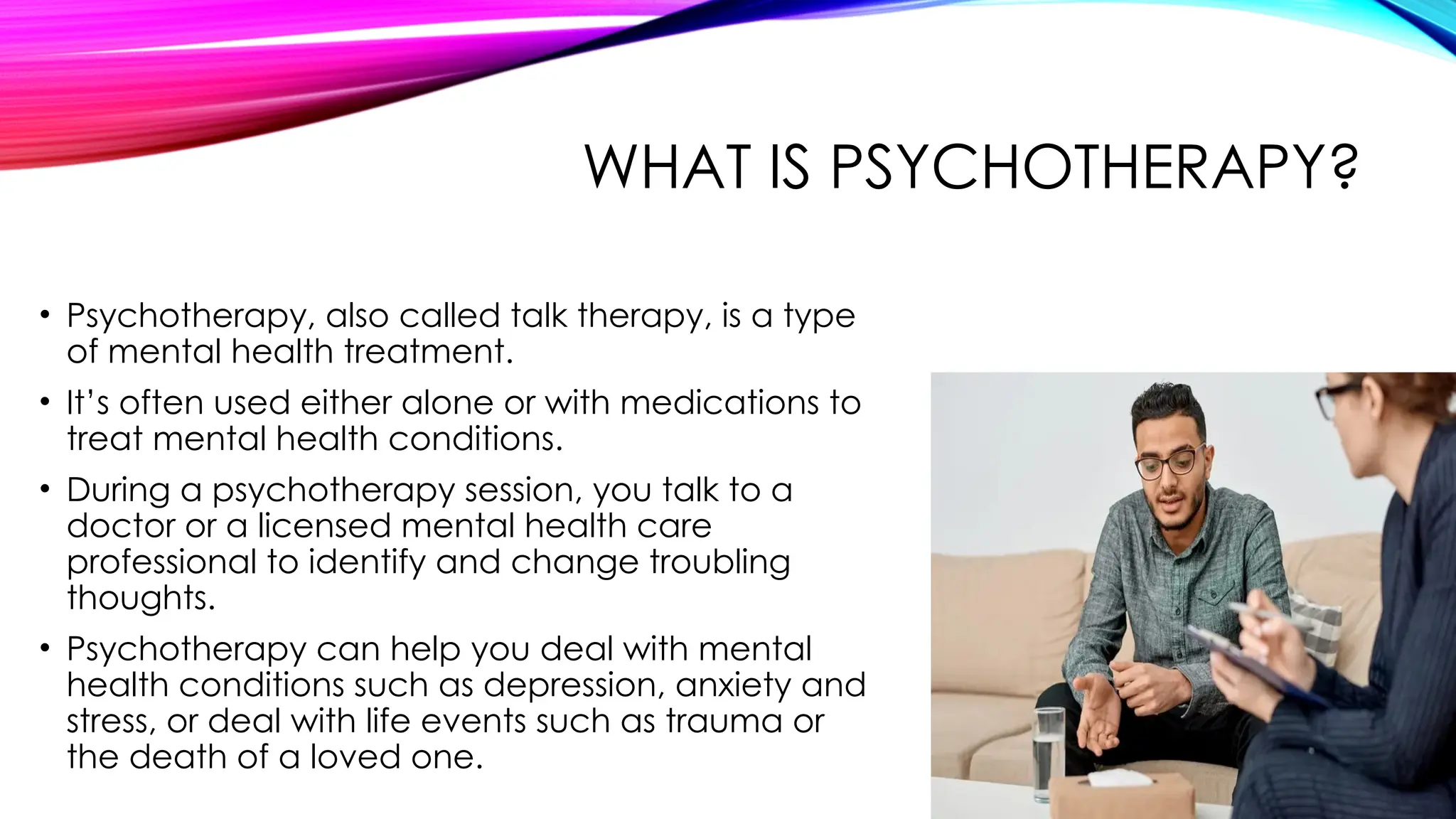 Application of Psychotherapy in clinical psychology | PPTX