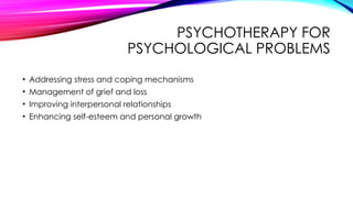 Application of Psychotherapy in clinical psychology | PPT