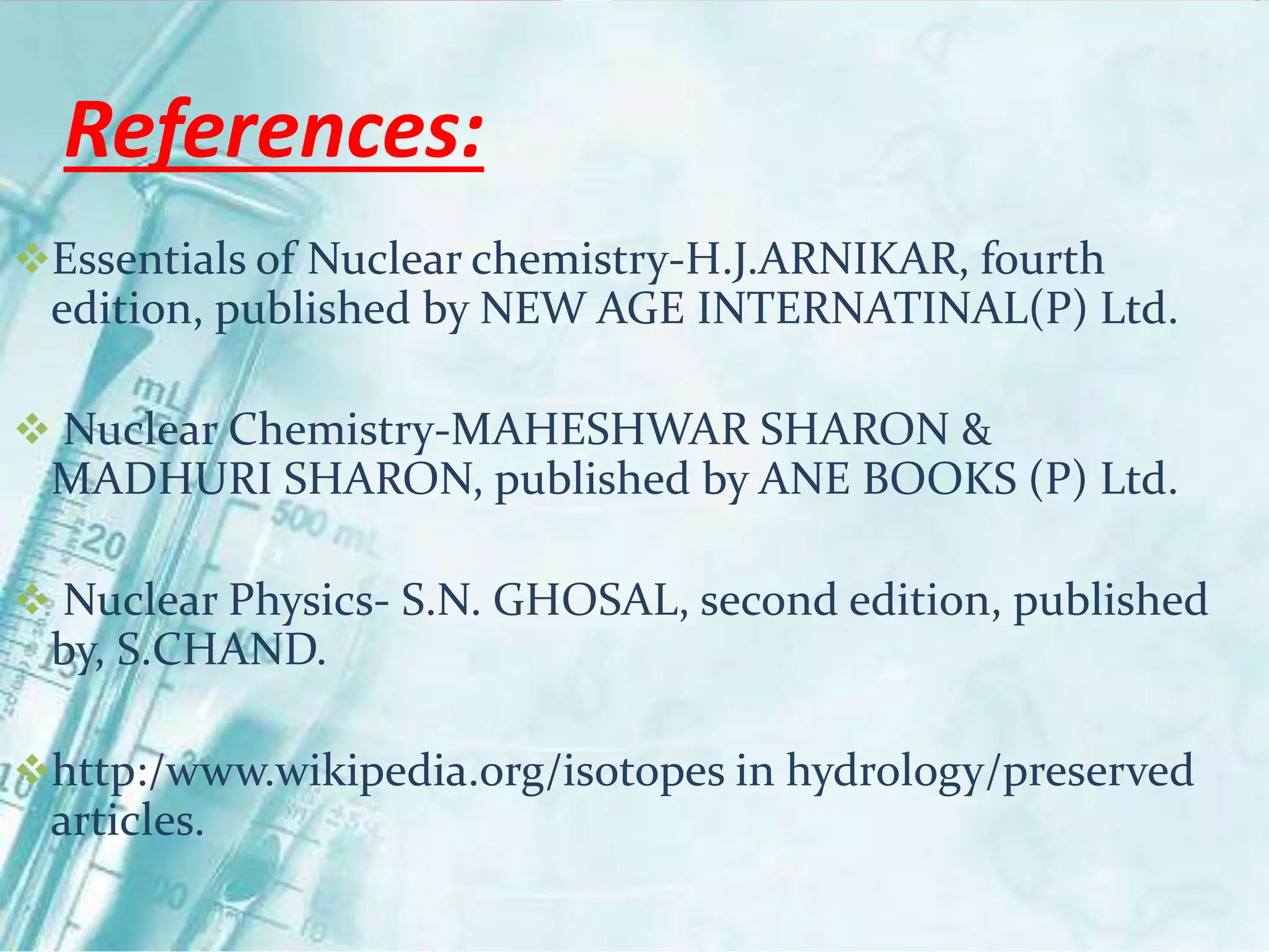 Application of radioisotopes | PPTX