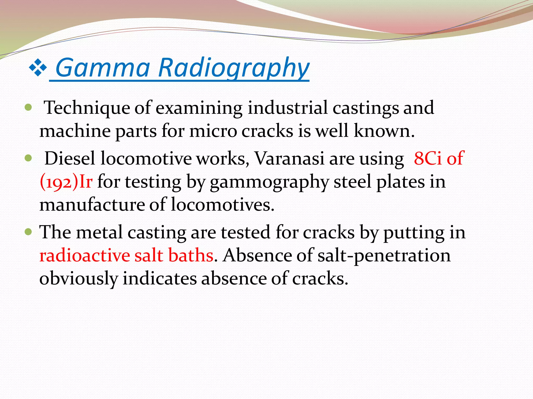 Application of radioisotopes | PPTX