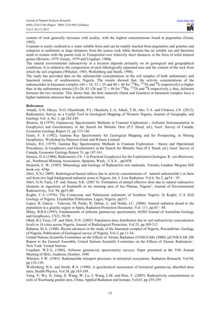 Application of radiometric surveys to delineate between sedimentary ...