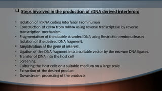Application of rDNA technology in the production of interferons.pptx