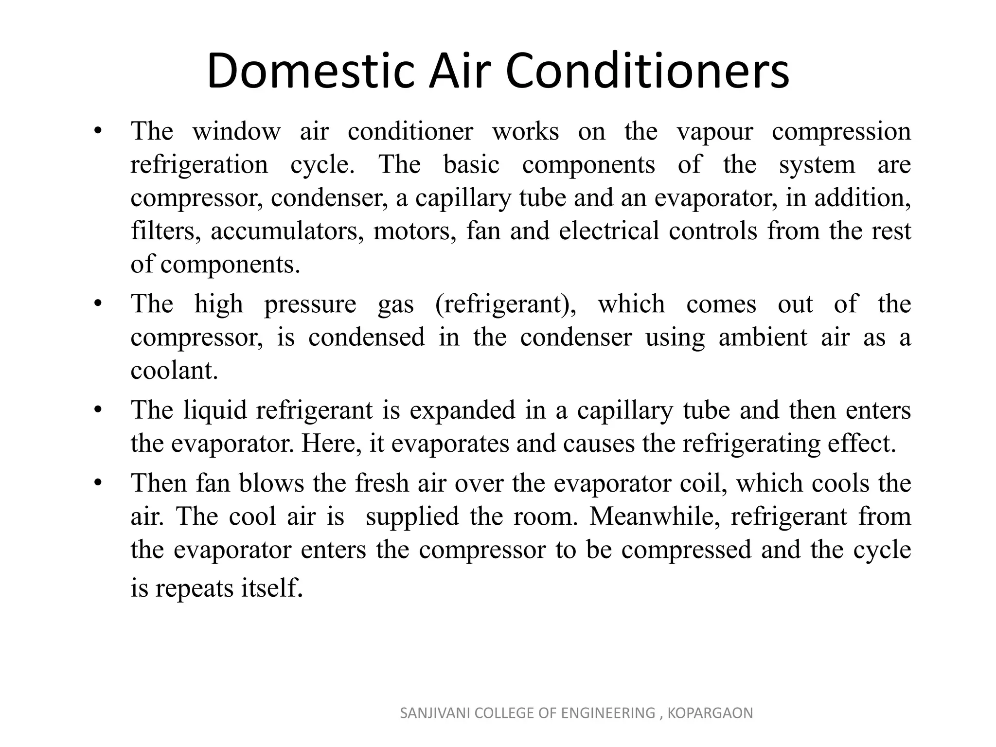 Application of refrigeration and air conditioning | PPTX