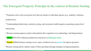 APPLICATION OF REMOTE SENSING IN ECOLOGICAL SCIENCES | PPTX