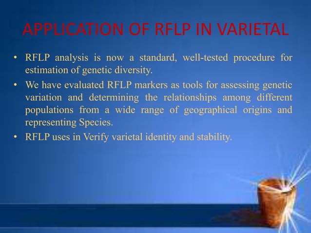 molecular marker RFLP, and application | PPTX | Genetics | Science