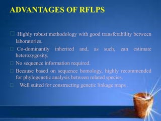molecular marker RFLP, and application | PPTX