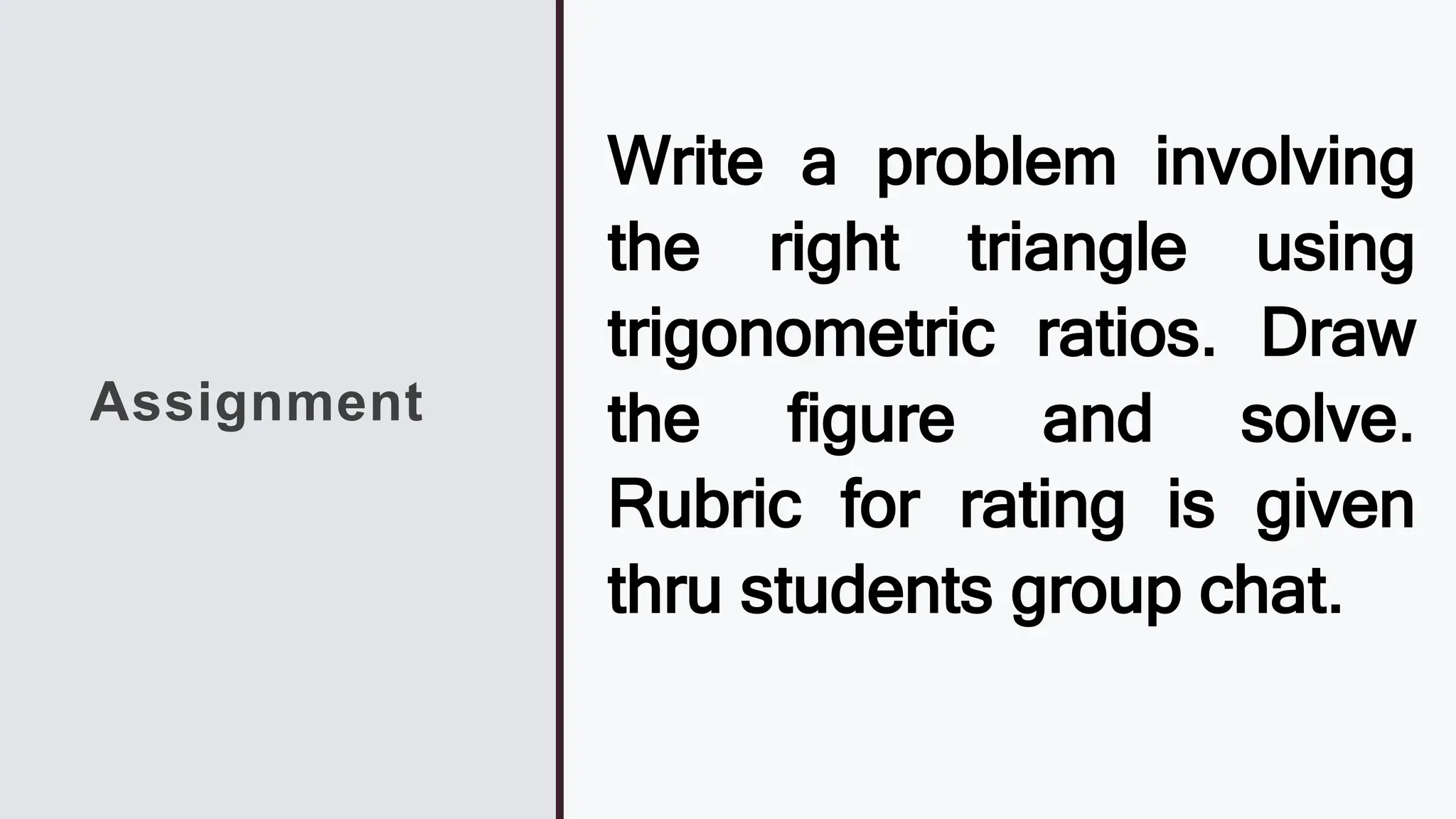 Application of right triangle using trigonometry | PPTX